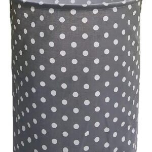 SANTIGHU Large Laundry Basket, Waterproof Laundry Hamper, Collapsible Canvas Basket for Kids Room,Toy Organizer, Home Decor, Nursery Hamper (Black Dot)