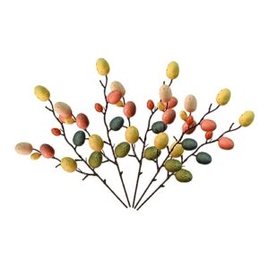 garneck 5 egg decoration easter egg tree branches flower pick easter egg flower picks cake decor easter wreath decoration diy easter diy crafts egg mini plant pots spot foam party supplies