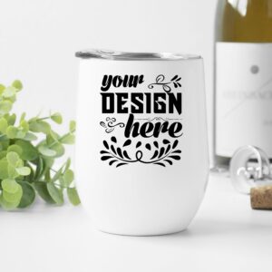 Make Your Mark Design Vintage Best of 1976 feat. Cassette Tape Wine Tumbler - 12oz Wine Tumbler Black