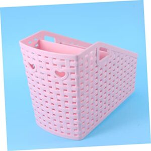 NOLITOY Debris Storage Container 4 Desktop Storage Basket Makerup Organizer Container Rattan Stationery Organizer