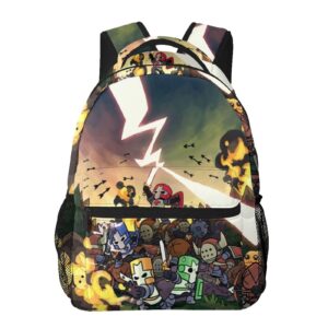 dserc castle cartoon crashers anime backpacks laptop backpack unisex cartoon double shoulder bag for camping travel daypack