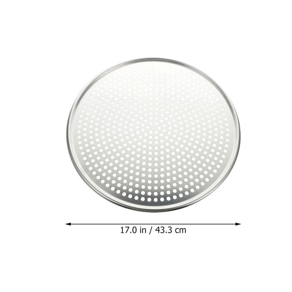 HANABASS Stainless Steel Pizza Pan 16 Inch Pizza Screen Baking Pan Mesh Pizza Pan Pizza Tray with Holes Nonstick Round Crisper Tray Bakeware for Oven Home Restaurant