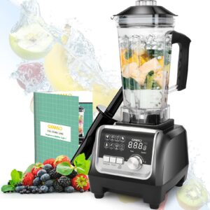 ommo blender for kitchen 1800 peak watts, professional countertop blender smoothie maker with built-in timer, high power blender 68oz cups forsmoothies, blend, chop, grind