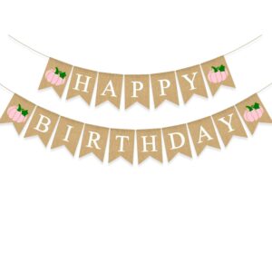 pumpkin birthday burlap banner our little pumpkin party decoration thanksgiving fall theme birthday supplies pink