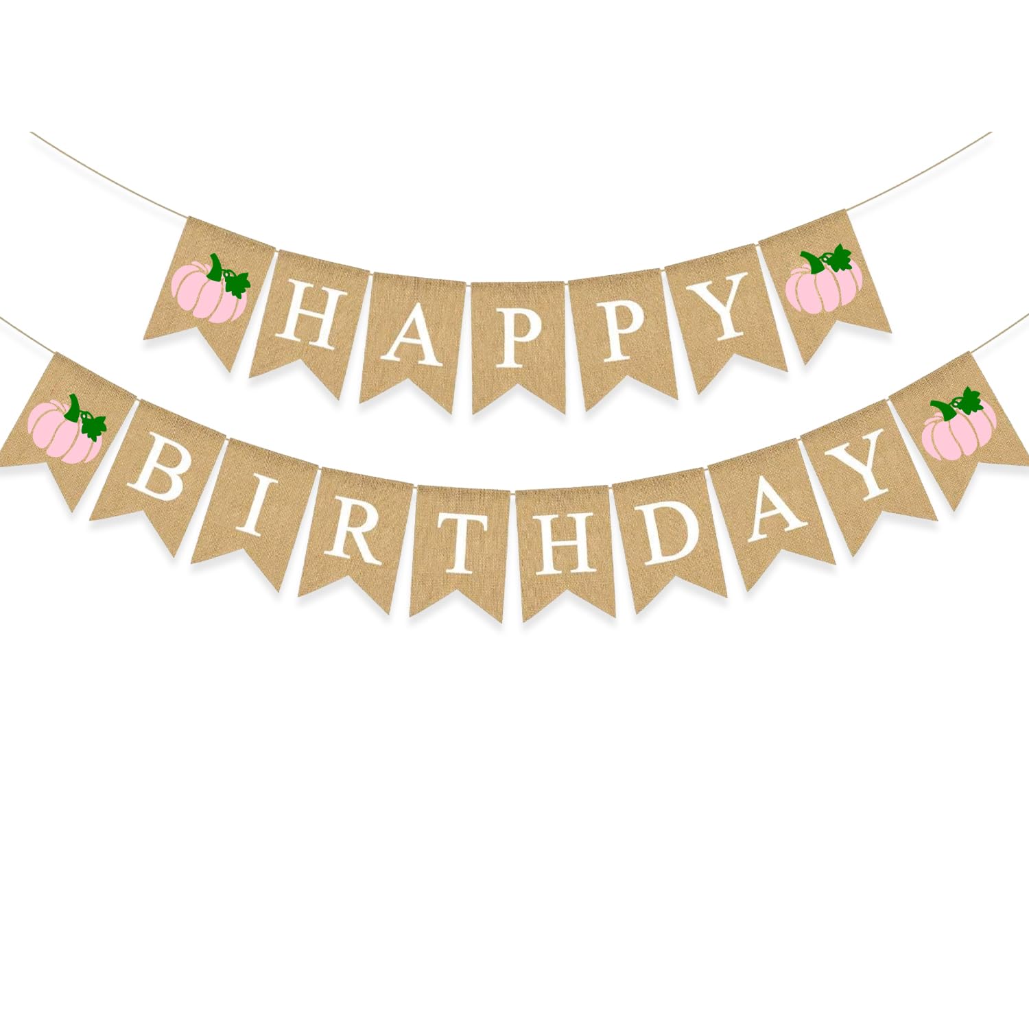 Pumpkin Birthday Burlap Banner Our Little Pumpkin Party Decoration Thanksgiving Fall Theme Birthday Supplies Pink