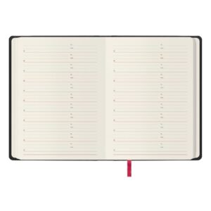 Dohe - Diary 2024 – Day Page – Size: 15 x 21 cm (A5) – 336 Pages – Stitched Binding – Hardcover – Black – Manaos Model