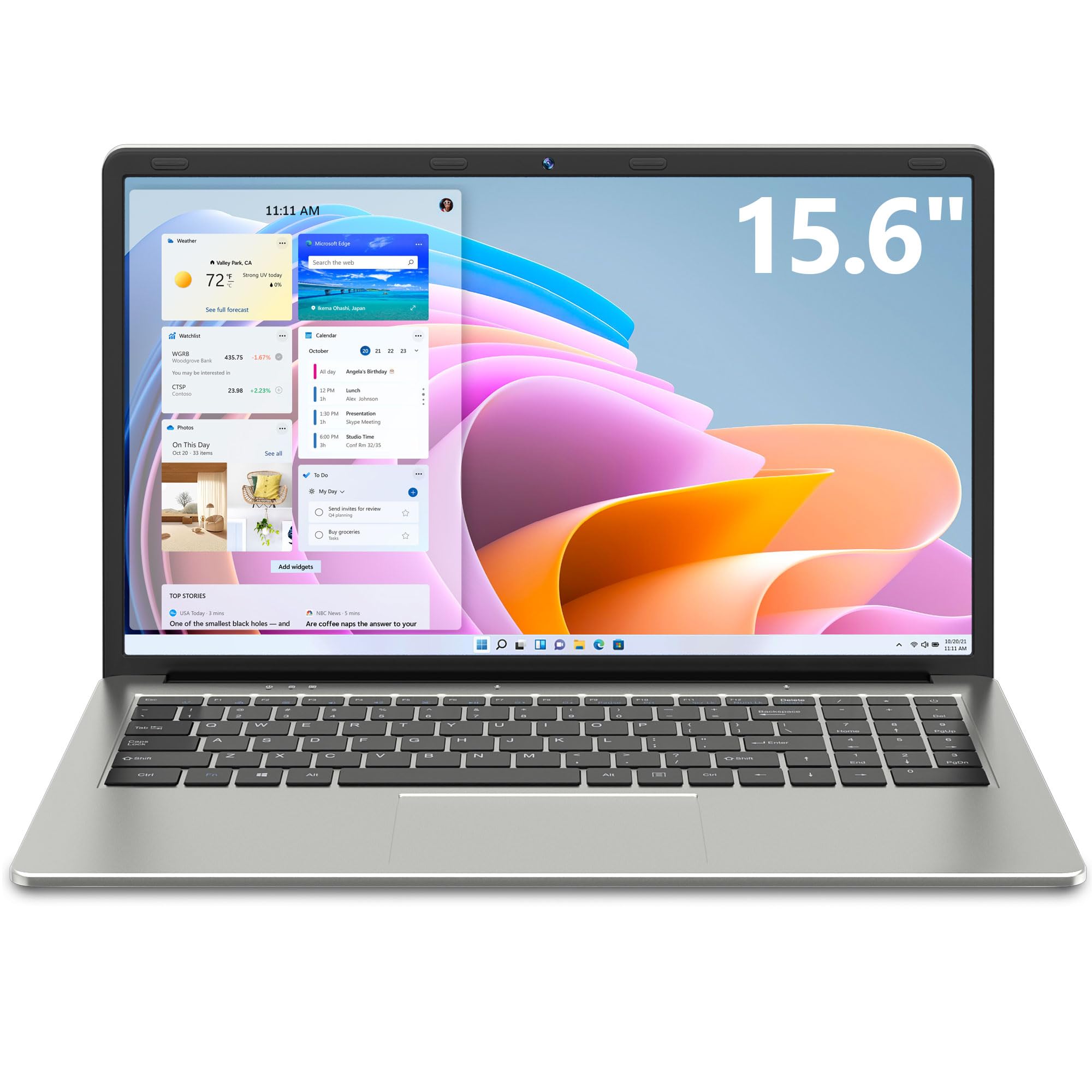 SGIN Laptop 15.6 Inch, 4GB RAM 128GB SSD Laptops Computer with Intel Celeron Quad Core Processor(up to 2.6 GHz), Intel UHD Graphics 600, Webcam, Mini HDMI, 2.4G/5GHz WiFi, 2*USB3.0, BT 4.2