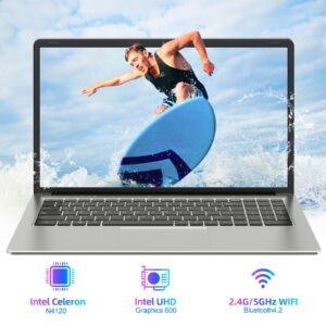 SGIN Laptop 15.6 Inch, 4GB RAM 128GB SSD Laptops Computer with Intel Celeron Quad Core Processor(up to 2.6 GHz), Intel UHD Graphics 600, Webcam, Mini HDMI, 2.4G/5GHz WiFi, 2*USB3.0, BT 4.2