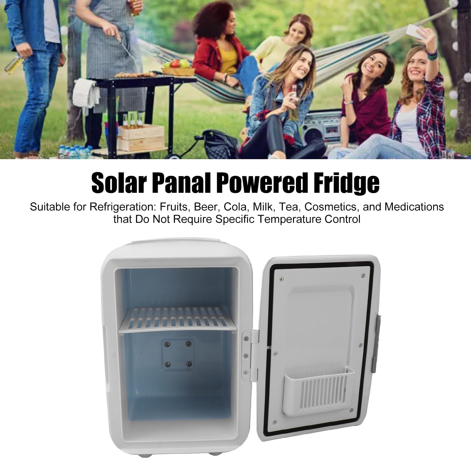 GLOGLOW 50W Monocrystalline Solar Panel, Efficient Power Supply, Large Capacity, Versatile Functionality, Perfect for Camping, Solar Powered Refrigerator Portable and Eco