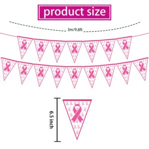 Breast Cancer Awareness Decorations, with 1pcs No DIY Breast Cancer Awareness Banner and 8pcs Breast Cancer Decorations Hanging Swirls, Breast Cancer Awareness Decorations for Office