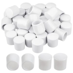 24 pcs premium rubber door stop stud replacement tips – doorstopper bumpers, springe hinge end caps for wall & floor protection – universal size (white)