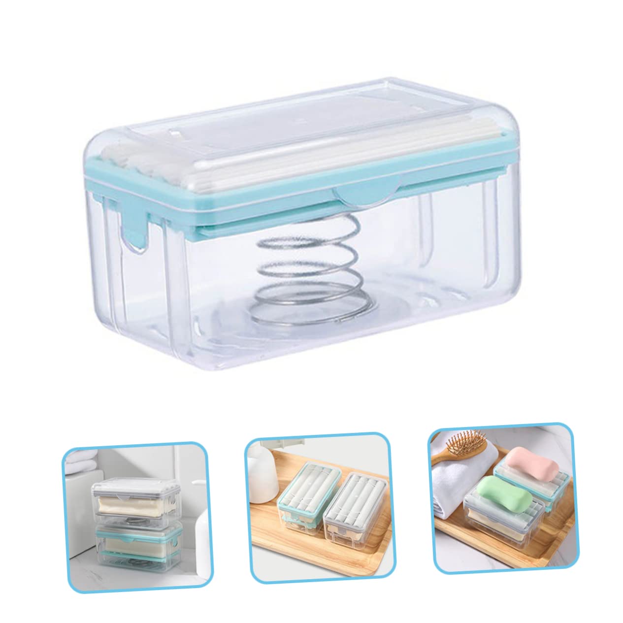 Cabilock 3pcs Soap Box Lip Gloss Containers Soap Dispenser Bar Soap Dish Plastic Containers Lip Gloss Holder Foam Soap Portable Soap Bar Soap Container Shower Soap Pp Speakers Travel Case