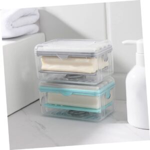 Cabilock 3pcs Soap Box Lip Gloss Containers Soap Dispenser Bar Soap Dish Plastic Containers Lip Gloss Holder Foam Soap Portable Soap Bar Soap Container Shower Soap Pp Speakers Travel Case