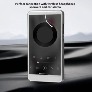 Bluetooth MP4 Player, 5 HD Full Touchscreen MP4 Player, Portable Digital HiFi Music Player with Camera, 2200mAh Battery, Support with Bluetooth Earphone Speaker Car Stereo (Black)