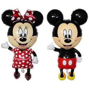 2pcs giant mickey jumbo minnie size 45"inch character foil balloon decoration balloons for kids birthday party supplies