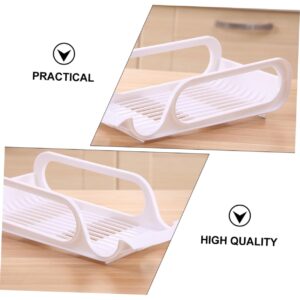 OSALADI 2pcs Beer Rack Cupboard Organizer Plastic to Go Containers Clear Plastic Containers Beverage Stackable Rack Soda Can Organizer Bottle Rack for Fridge Refrigerator Storage Rack Jar