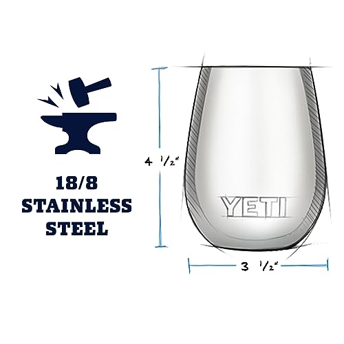 YETI Rambler 10 oz Wine Tumbler, Vacuum Insulated, Stainless Steel with MagSlider Lid, Power Pink