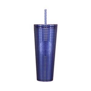 starbucks cobalt grid cold cup (24 oz)