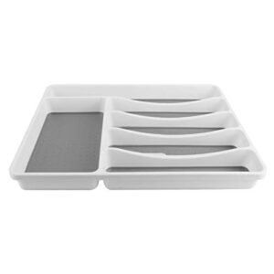 EBTOOLS Silverware Tray, 6 Compartment Kitchen Drawer Organizer Expandable Cutlery Drawer Organizer Cutlery Tray Storage Box Kitchen Accessory for Kitchen Office Bathroom