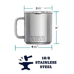 YETI Rambler 10 oz Stackable Mug, Vacuum Insulated, Stainless Steel with MagSlider Lid, Power Pink