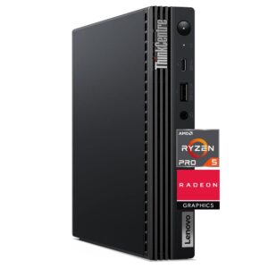 lenovo thinkcentre m75q gen 2 tiny, amd ryzen 5 pro 5650ge hexa core (beats intel i7-1260p) 16gb ram, 256gb nvme, w11p, 3yr, home & office tiny desktop