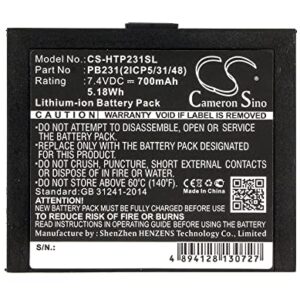 SPANN Battery Replacement for HiTi Pringo P231, Pringo P231 Photo Printer, Part No: PB231, PB231(2ICP5/31/48) 7.4V