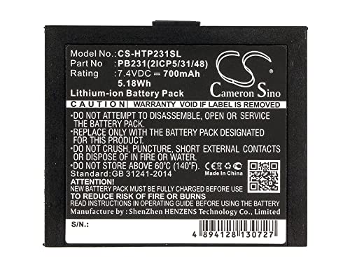 SPANN Battery Replacement for HiTi Pringo P231, Pringo P231 Photo Printer, Part No: PB231, PB231(2ICP5/31/48) 7.4V