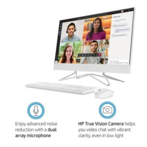 HP 24 All-in-One PC, Intel Core i3-1115G4, 4GB RAM, 256GB SSD, Snow White, Windows 11 Home, 24-df1023w