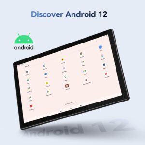 2024 Newest 10.1-Inch Android 12 Tablet – Octa-Core Processor, 16GB RAM, 128GB ROM, TF 1TB, Android Tablets with 13MP Cameras, 5G WiFi, Bluetooth, GPS, 7000mAh Battery and Tablet with Keyboard