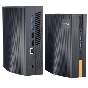 acemagic mini pc 12th 12450h 【beat i7 11390h】, 8c/12t, up to 4.4ghz, 32gb ddr4 512gb nvme ssd, mini desktop computer [usb 3.2 type-c], tdp45w, tower pc 2.0 hdmi, dual display 4k@60hz, wifi6/bt5.2