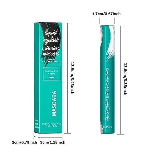 FYEBOO [2023 New] Thickening Mascara Fiber Lash Mascara Extension Voluminous, Long-Lasting Waterproof & Smudge-Proof Mascara, No Flaking/No Clumping, Black Mascara 10ml