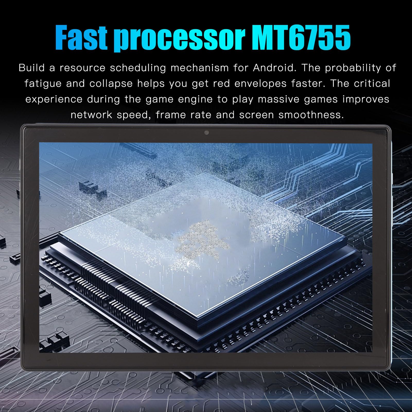 4G Tablet, 5.0 Front 12MP Rear 24MP 12GB 256GB 10.1 Inch Tablet 8 Core CPU 100‑240V for Android 11.0 for Work (US Plug)