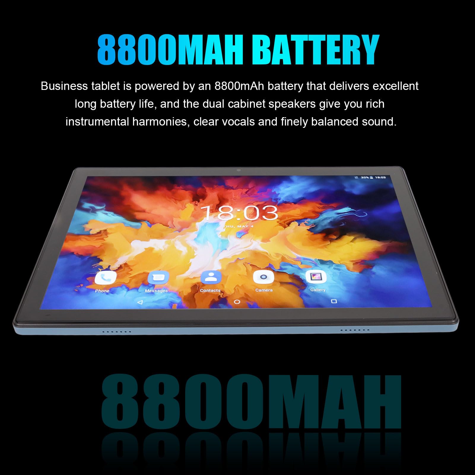 4G Tablet, 5.0 Front 12MP Rear 24MP 12GB 256GB 10.1 Inch Tablet 8 Core CPU 100‑240V for Android 11.0 for Work (US Plug)