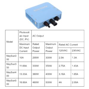 Micro MPPT Solar Inverter US Plug Grid Tie Inverter 120V 230V Auto Recognition WiFi for Farm (500W)