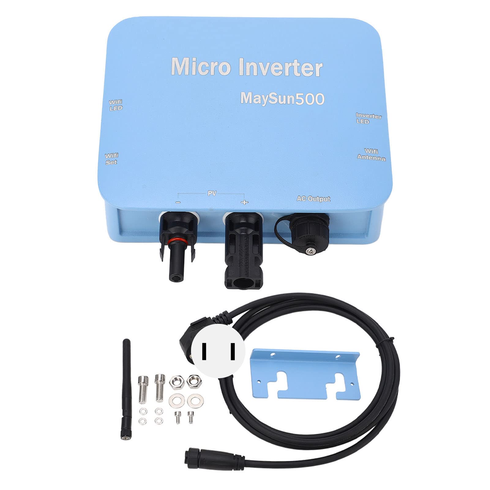 Micro MPPT Solar Inverter US Plug Grid Tie Inverter 120V 230V Auto Recognition WiFi for Farm (500W)