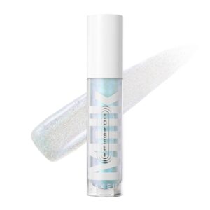 milk makeup odyssey lip oil gloss, globetrot (sky blue shimmer) - 0.2 oz - high-shine lip gloss for smoother, fuller lips - long lasting & non sticky - sweet vanilla scent - vegan cruelty free