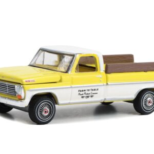 1967 F-100 Pickup Truck Yellow and White with Yellow Interior Farm to Table Fresh Picked Lemons Norman Rockwell Series 5 1/64 Diecast Model Car by Greenlight 54080C