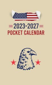 pocket calendar 2023-2027 for purse monthly planner: 5 years from july 2023 to december 2027 | us themed cover| appointment calendar purse size 4 x ... , birthdays | contact list | password keeper