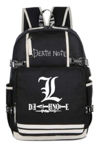 wanhongyue death note anime luminous laptop backpack shoulder rucksack with usb charging port /1