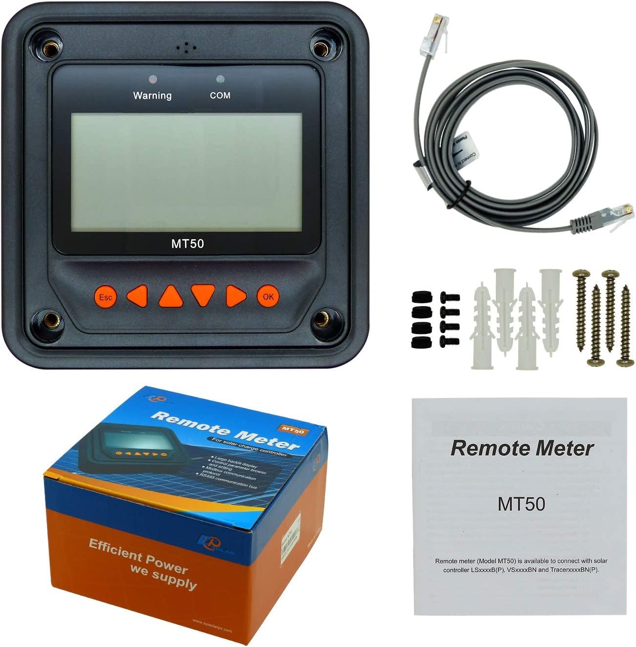 EPEVER MPPT Solar Charge Controller Optional Accessories Remote Real Time Control (MT50)