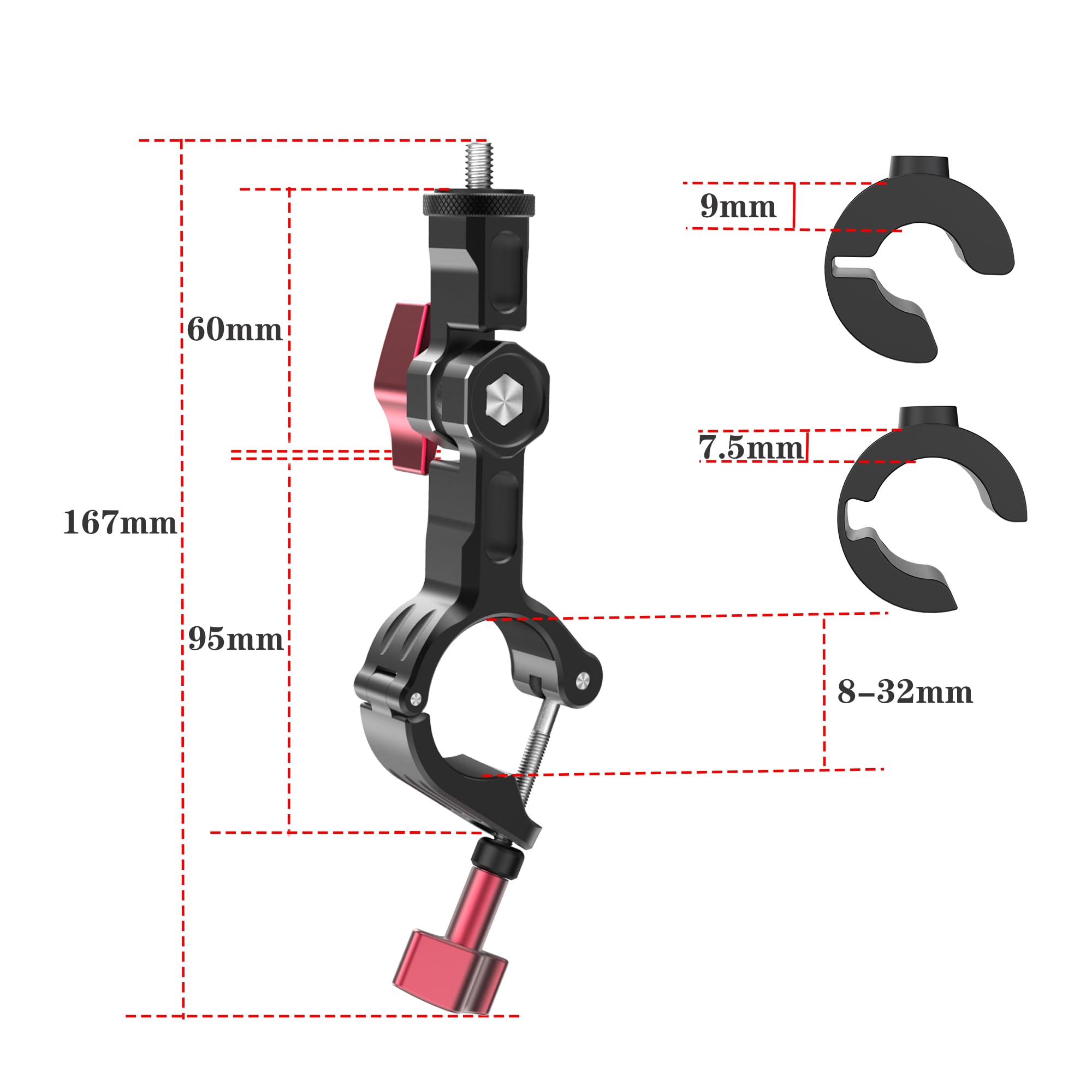 Motorcycle Bike Selfie Stick Handlebar Mount for Insta360,Motorcycle Clamp Mount Selfie Stick for Insta360 X4 X3 X2 X ONE RS R,GoPro,Perfect for Cycling Videos,Third-Person Bike Handlebar Mount Camera