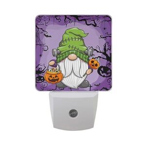 jstel halloween gnome night light plug in wall decorative,halloween gnome nightlights with auto dusk to dawn sensor, gnome night lights plug into wall with light sensor,2