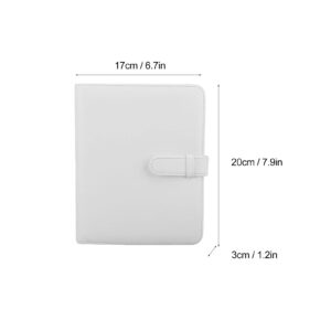 3-inch Photo Album, 256-pocket Waterproof Photo Album for Tickets Business Card (White)