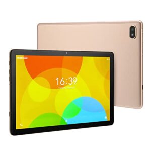 HEEPDD 10.1 Inch Tablet, AU Plug 100-240V 2.4G 5G WiFi 4G LTE Tablet 1920x1200 Resolution for Android 11.0 for Learning (Gold)