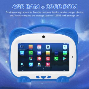 Kids Tablet, 4GB and 32GB Tablet 7 Inch Quad Core HD 1080P for Android 10.0 for Boys (Blue)