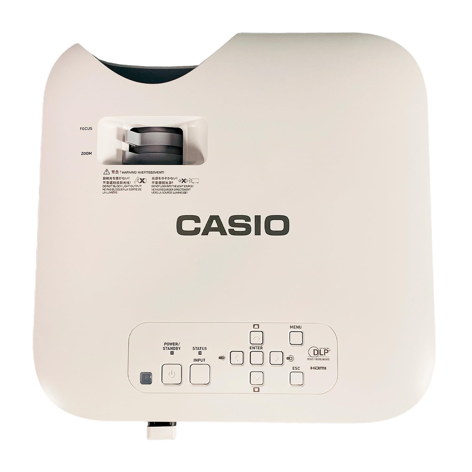 Casio XJ-F20XN DLP Projector 3300 ANSI Laser/LED Hybrid Crestron HDMI LAN, bundle: Remote Control, HDMI Cable, Power Cable