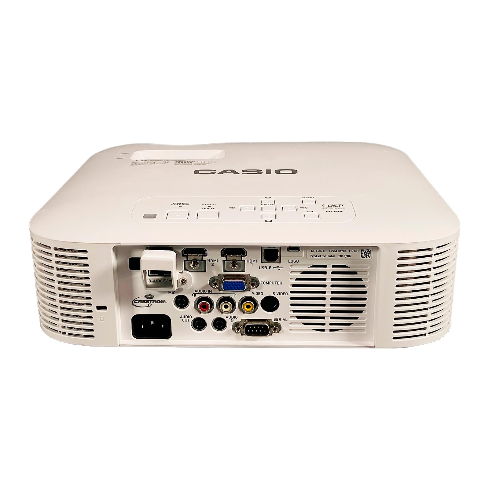 Casio XJ-F20XN DLP Projector 3300 ANSI Laser/LED Hybrid Crestron HDMI LAN, bundle: Remote Control, HDMI Cable, Power Cable