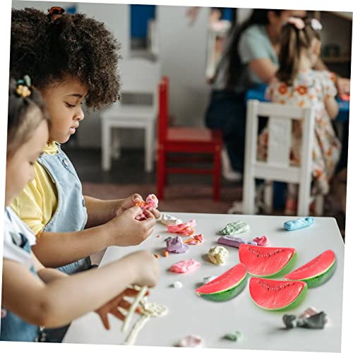 Garneck 30 Pcs Simulated Watermelon Slices Faux Watermelon Slices Ornaments for Kids Decoraciones para Salas De Casa Fake Watermelon Slices Ornament for Kids Household Pretend Foam Child