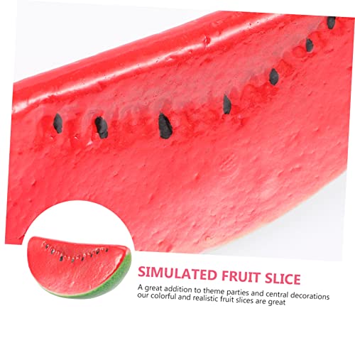 Garneck 30 Pcs Simulated Watermelon Slices Faux Watermelon Slices Ornaments for Kids Decoraciones para Salas De Casa Fake Watermelon Slices Ornament for Kids Household Pretend Foam Child