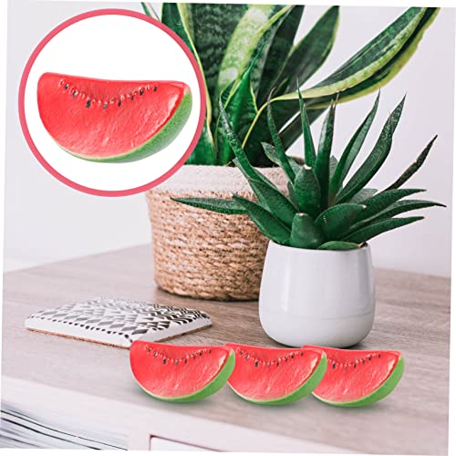 Garneck 30 Pcs Simulated Watermelon Slices Faux Watermelon Slices Ornaments for Kids Decoraciones para Salas De Casa Fake Watermelon Slices Ornament for Kids Household Pretend Foam Child